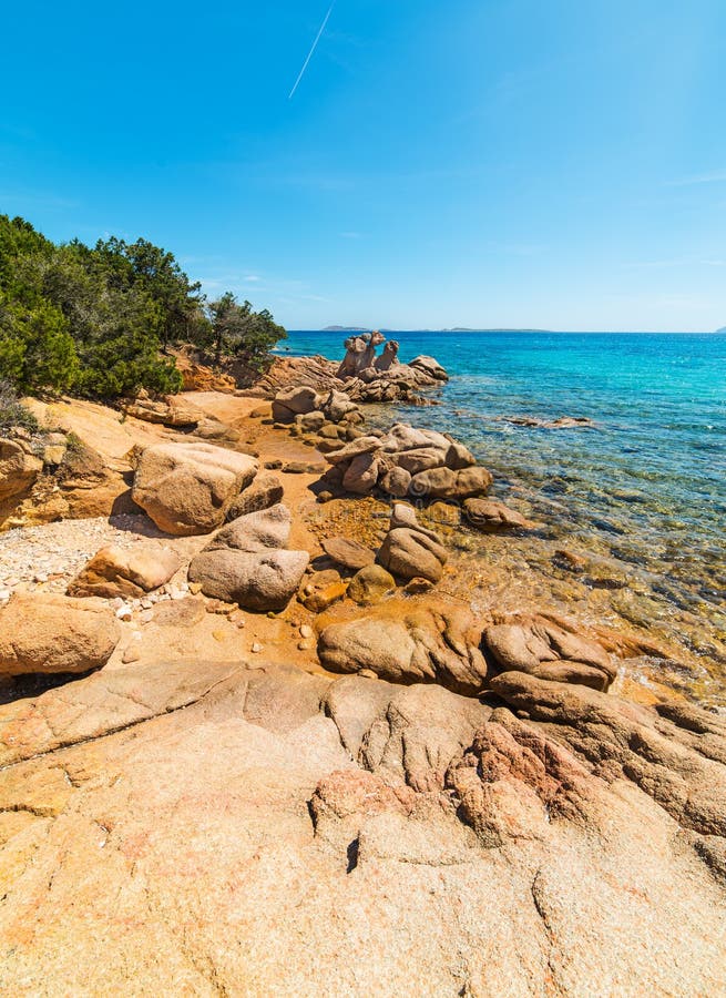 Clear Sky Over Liscia Ruja Beach Stock Image - Image of nature ...
