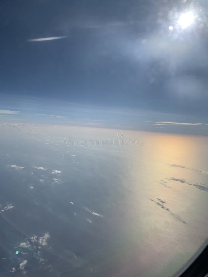 Sky stock image. Image of clear, plane, cloud, blue - 221919445