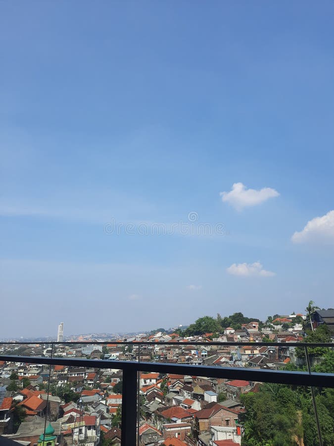 Almost Clear Sky from Semarang, Central Java, Indonesia Stock Photo ...