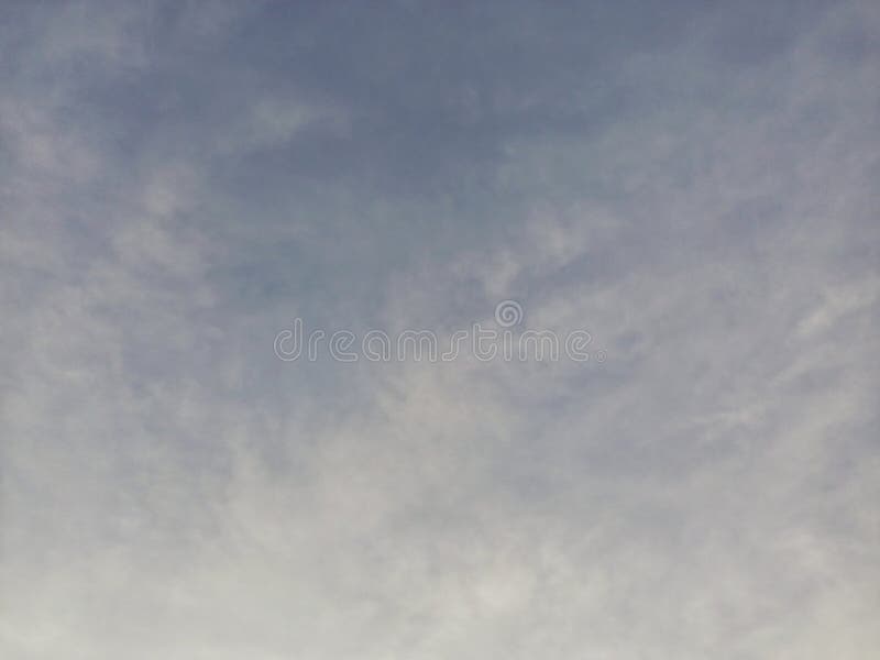 Clear Sky with a Subtle Streak of Thin Clouds in the Evening Stock ...