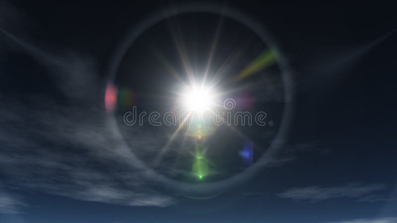 Clear sky sun ray light stock illustration. Illustration of planet ...