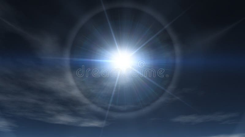 Clear sky sun ray light stock illustration. Illustration of cloud ...