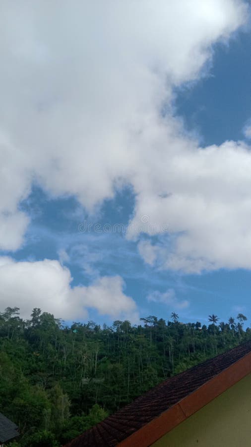 Clear Sky with Very Beautiful Clouds during the Day Stock Image - Image ...