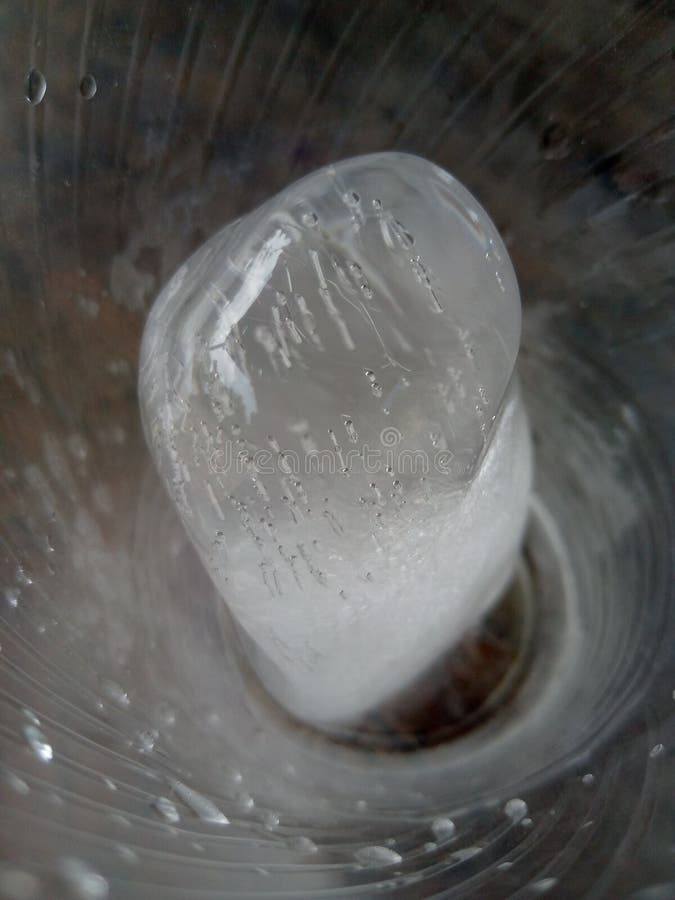 Clear, Small-sized Ice Cubes in a Plastic Cup Stock Photo - Image of ...