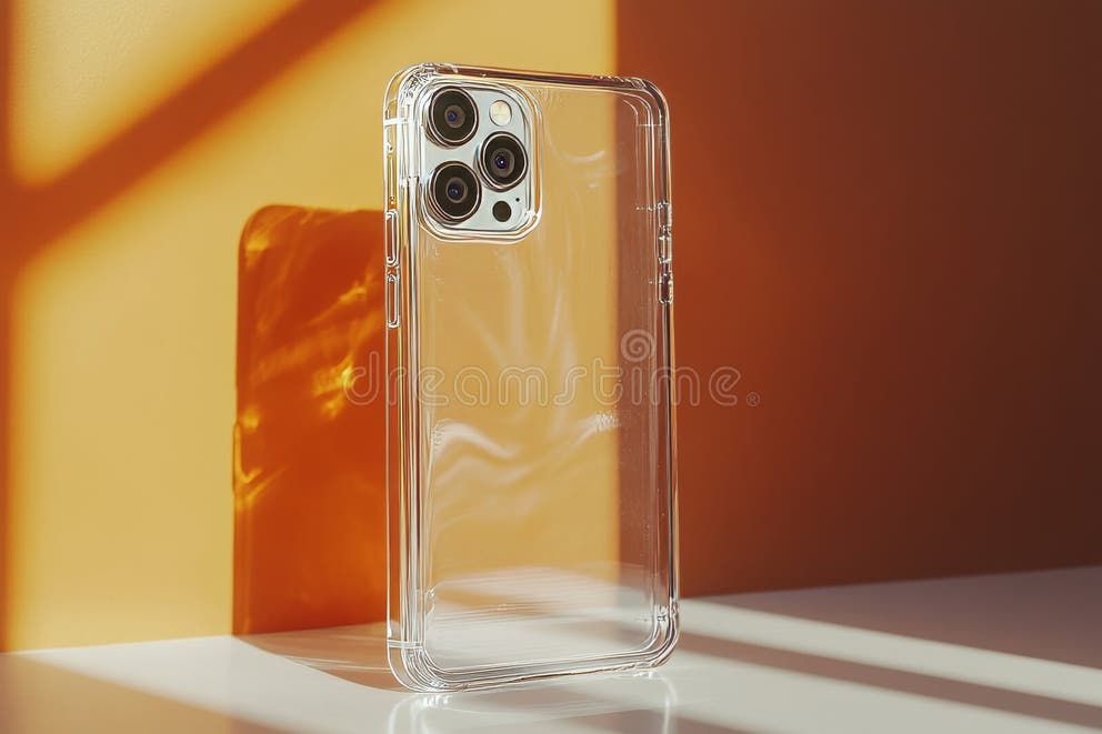 Clear Smartphone Case Mockup Featuring Precise Camera Cutout for ...