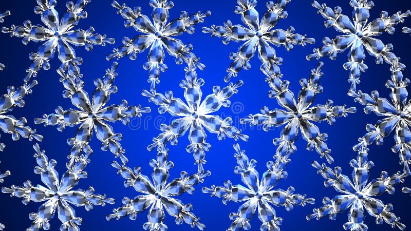Clear Snow Crystals on Blue Background Stock Footage - Video of snow ...