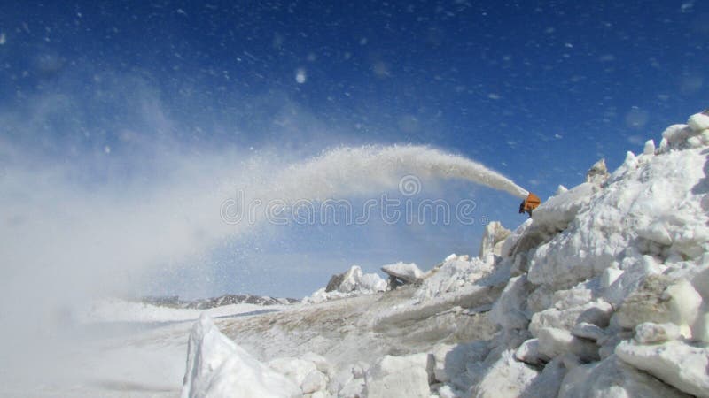 The Clear Snow Machines in Winter Stock Image - Image of machines ...