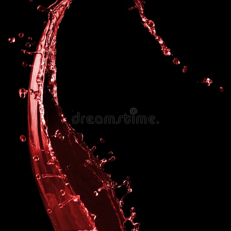 Red splash on a black stock photo. Image of motion, pour - 109042010