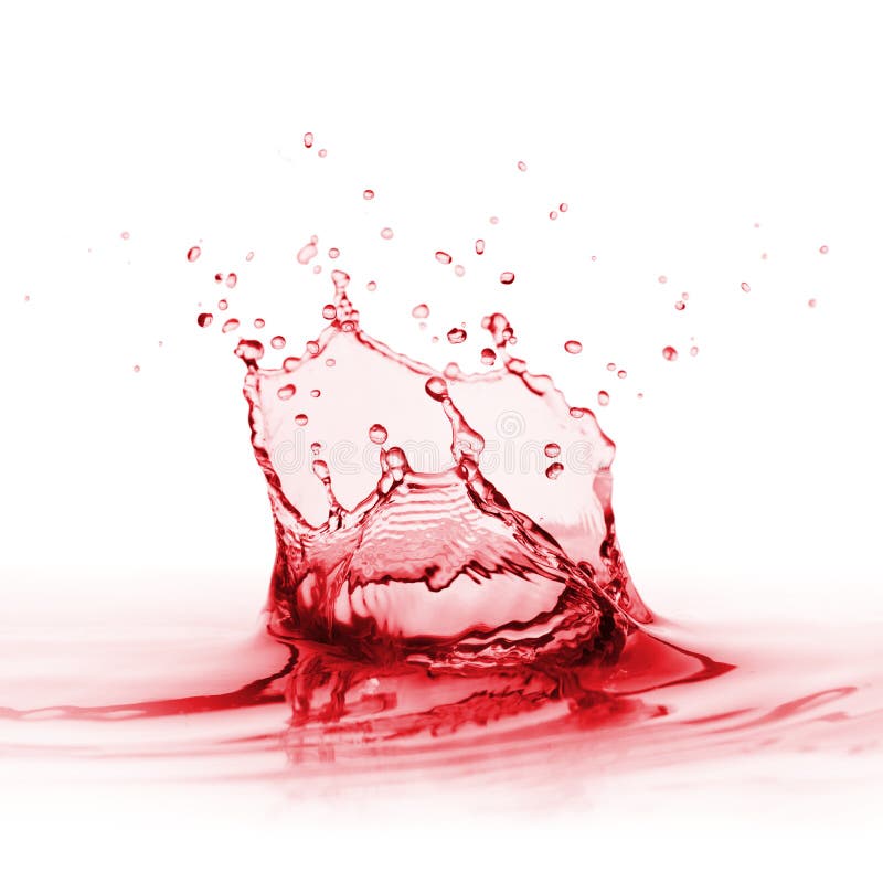 Red splash on a white stock photo. Image of drink, flow - 106526008