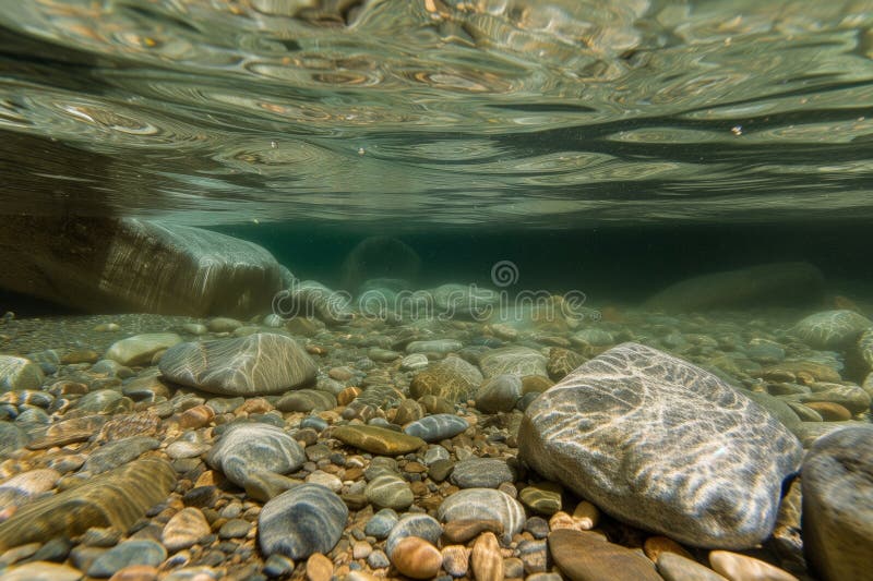 Clear Spring with Pebbles Visible Beneath the Surface Stock Photo ...