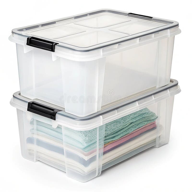 Stackable Plastic Storage Bin Stock Illustrations – 153 Stackable ...