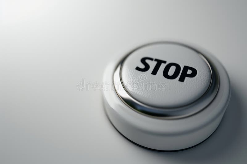 Clear STOP Button Photograph Stock Illustration - Illustration of ...