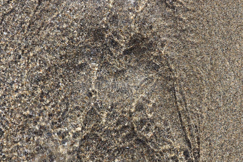 Clear Stream with Sand on Background. Stock Photo - Image of sand ...