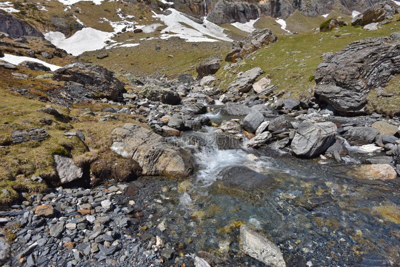 Clear Stream in the Spring Mountains Stock Photo - Image of thawing ...
