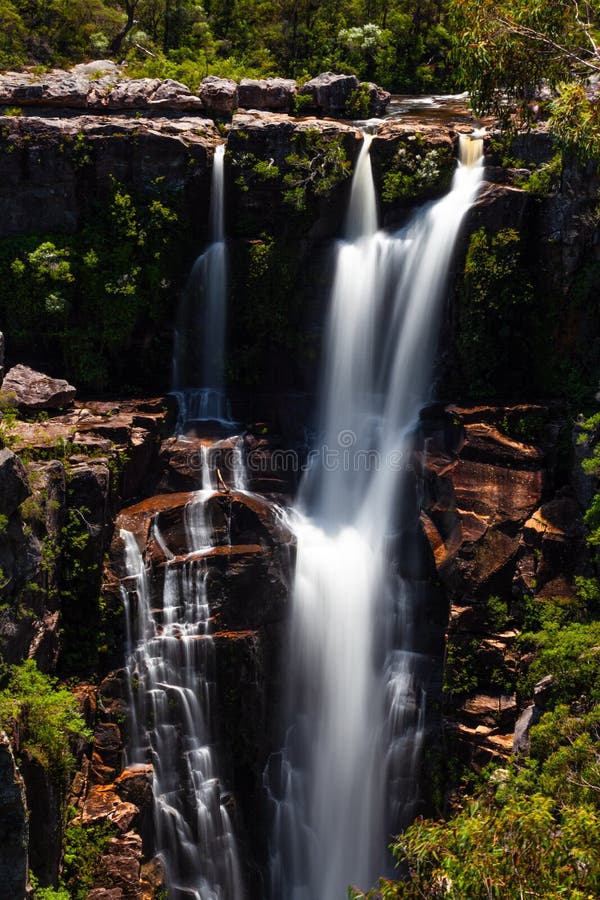 Waterfall in Australian National Park Stock Image - Image of foliage ...