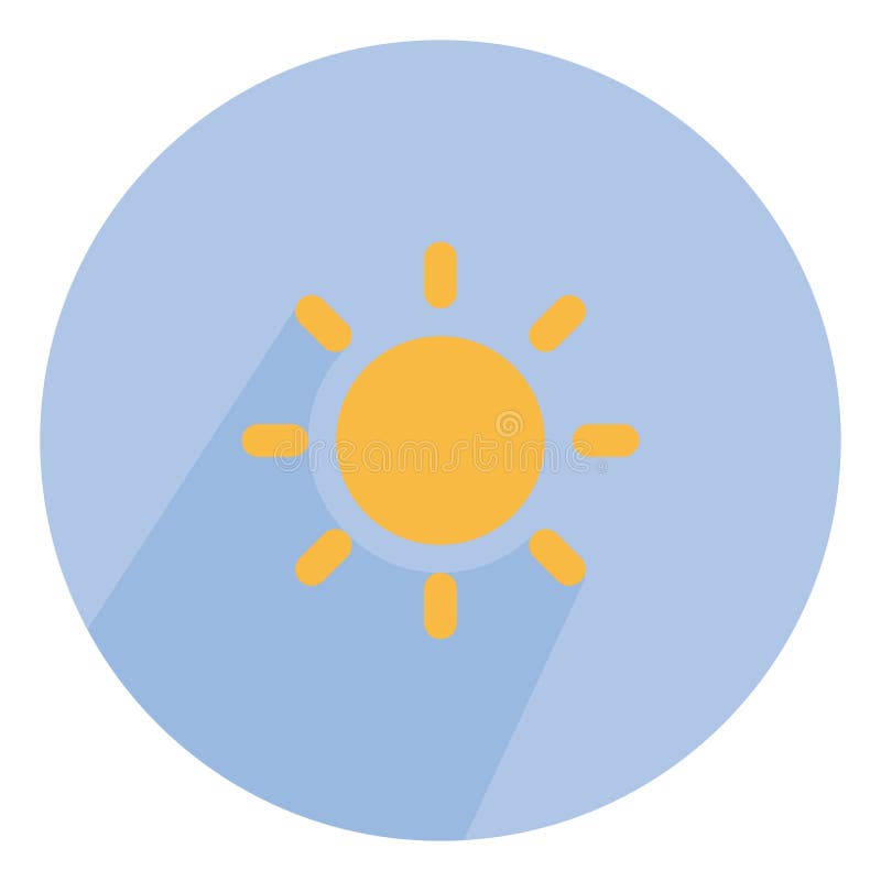Clear with sun, icon stock vector. Illustration of warm - 260377220