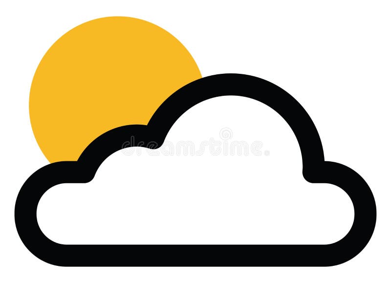 Clear sunny weather, icon stock vector. Illustration of abstract ...