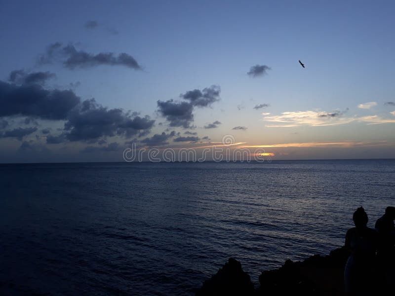 Clear sunset sky stock photo. Image of front, water - 173354614