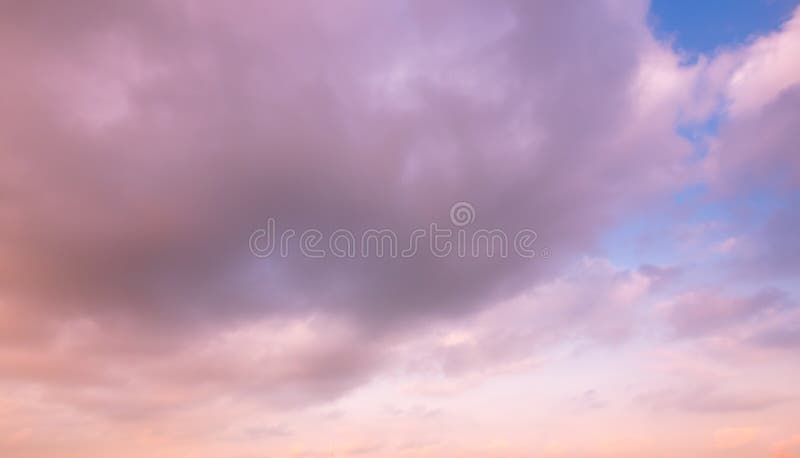 Clear Sunset Sky. Gradient Background in Pastel Colors. Sunset Over the ...