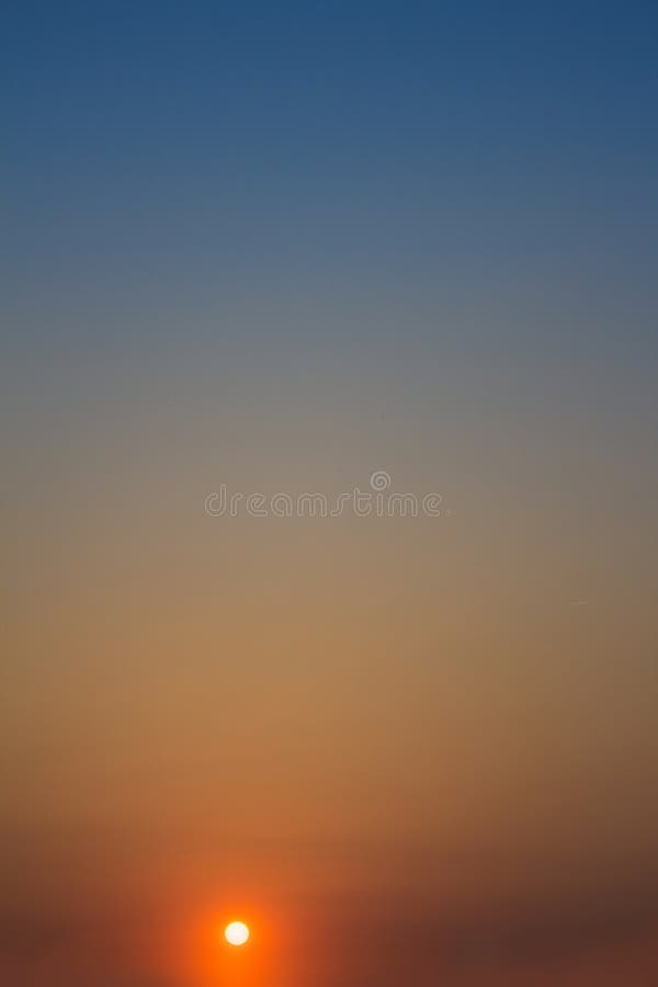 Clear Sunset Sky Colors and Sun Stock Image - Image of colors, summer ...