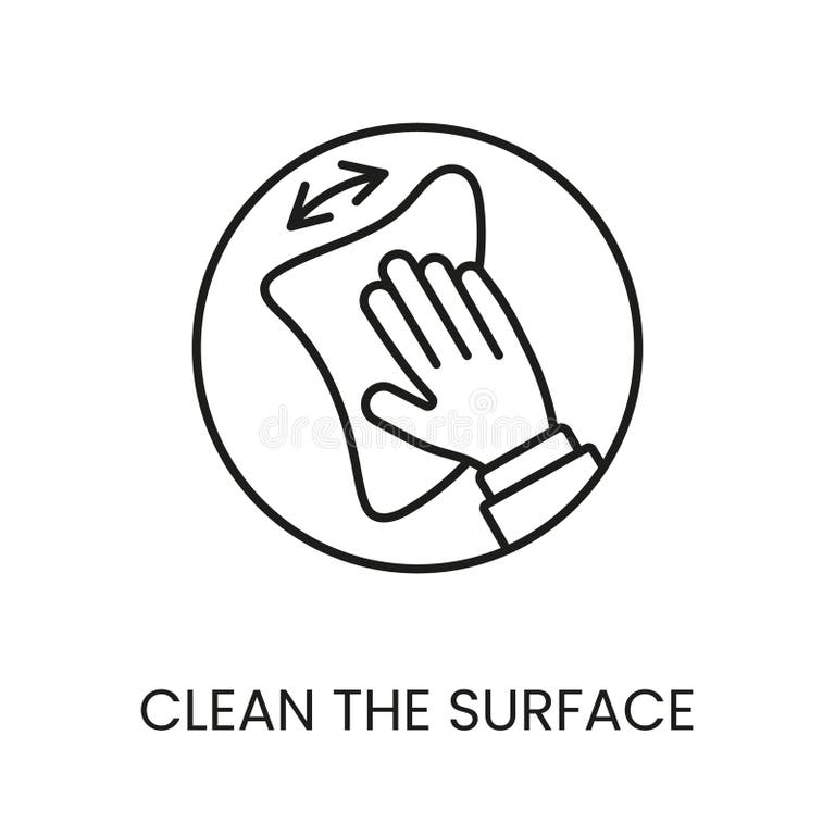 Clear Surface Wipe Line Icon Vector with Editable Stroke Stock Vector ...