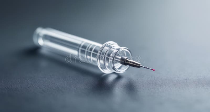 Clear Syringe with Needle, Ready for Use Stock Illustration ...