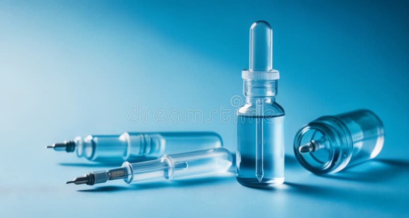 Clear Syringes with Needle Tips, Ready for Use Stock Illustration ...
