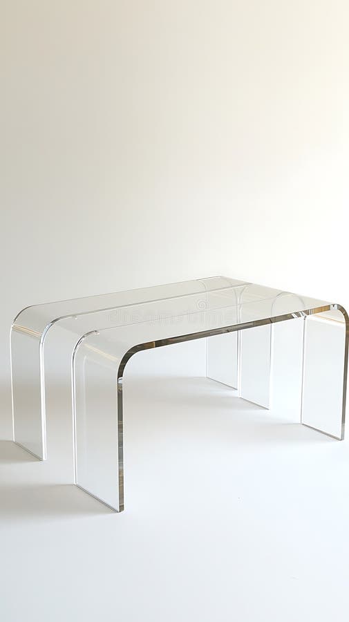 A Clear Table with a Silver Frame Stock Illustration - Illustration of ...