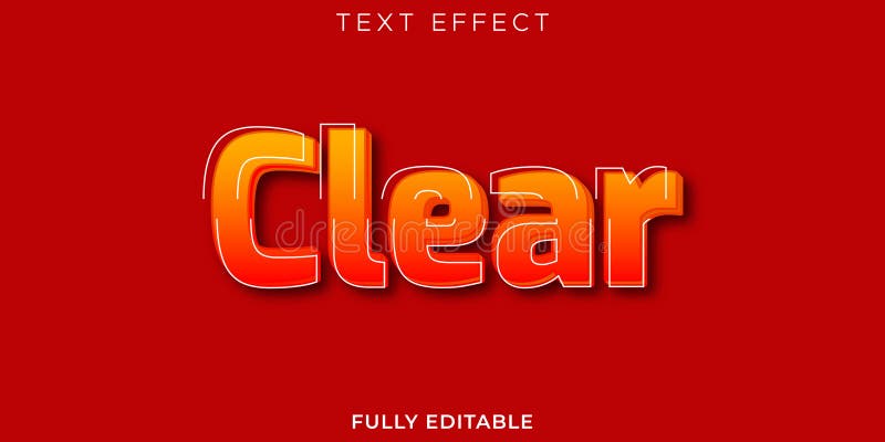 Clear Text Effect Design Template. it Can Can Change Easily. Vector ... Clear Text Effect Design Template. it Can Can Change Easily. Vector ...
