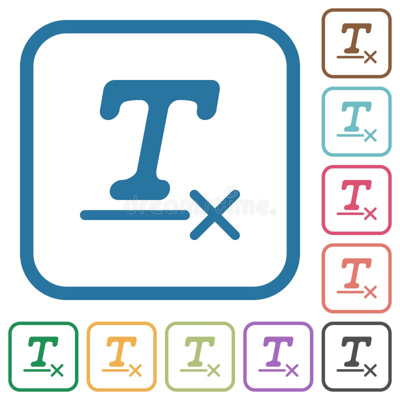 Clear Text Format Simple Icons Stock Vector - Illustration of ...
