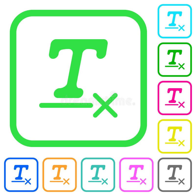 Clear Text Format Vivid Colored Flat Icons Stock Vector - Illustration ...