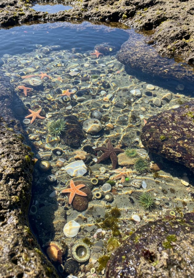 Clear Tide Pool Starfish Shells Stock Photos - Free & Royalty-Free ...