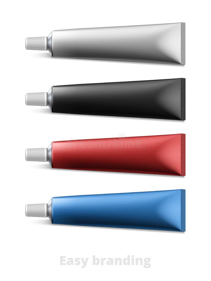 Clear Toothpaste White Plastic and Silver Tube Stock Vector ...