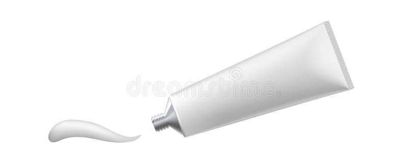 Clear Toothpaste White Plastic and Silver Tube Stock Vector ...