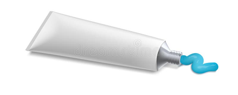 Clear Toothpaste White Plastic and Silver Tube Stock Vector ...