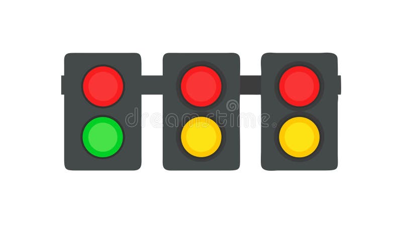 Clear Traffic Lights Icon for Navigation or Control, Vector Design ...