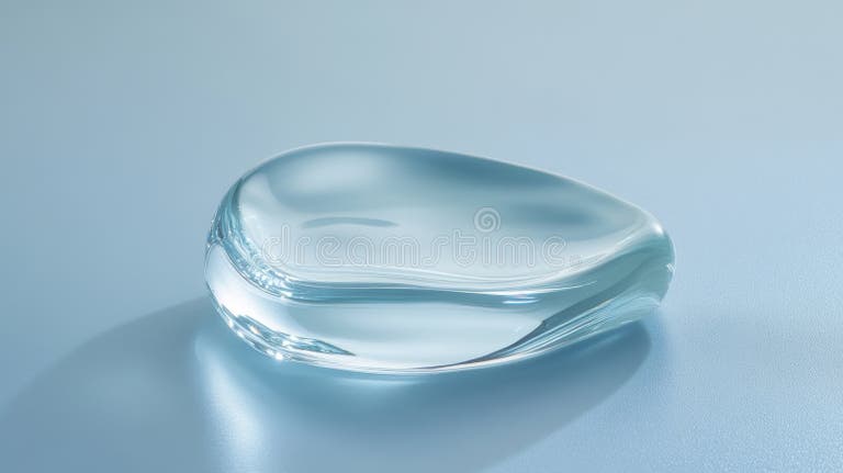 Clear Translucent Gel Serum with Smooth Texture on Blue Background ...