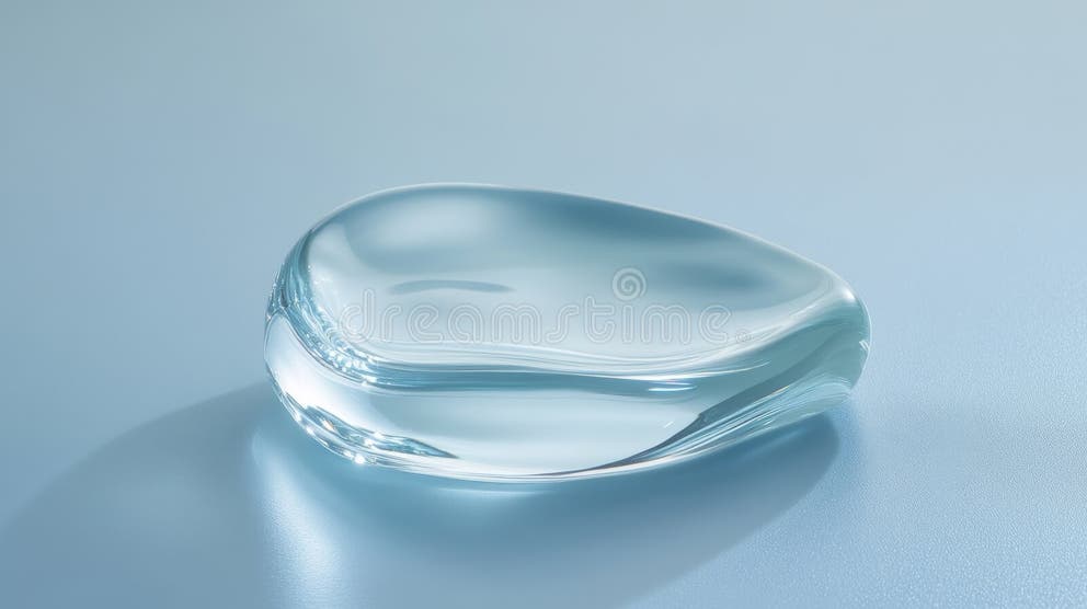 Clear Translucent Gel Serum with Smooth Texture on Blue Background ...