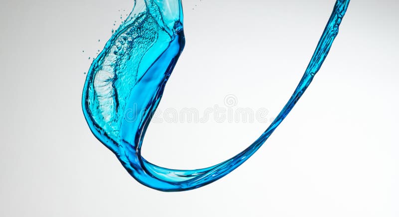 Clear, Transparent Blue Water Splash on White Background Stock Image ...
