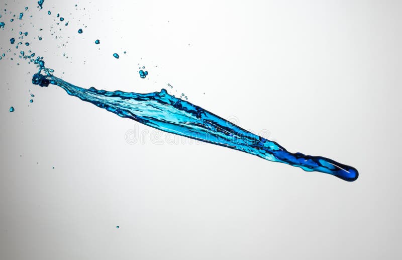 Clear, Transparent Blue Water Splash on White Background Stock Photo ...
