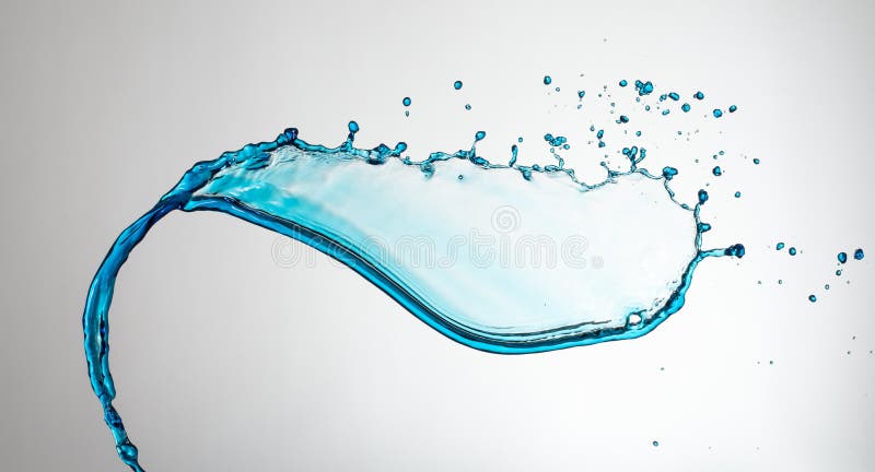 Clear, Transparent Blue Water Splash on White Background Stock Photo ...