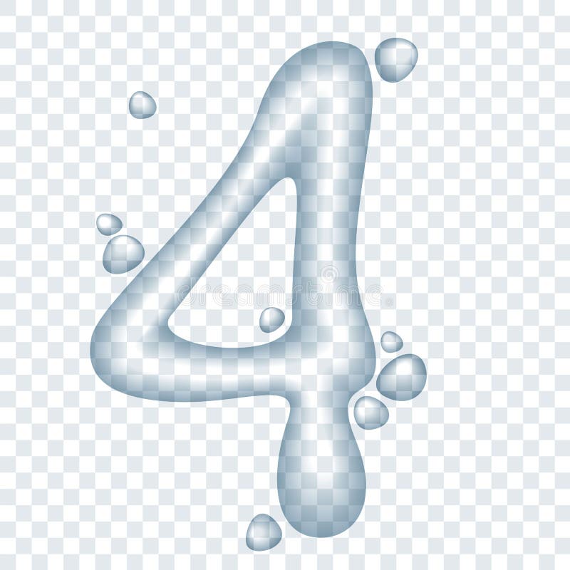 Clear Transparent Liquid Typeface. Stock Vector - Illustration of sign ...