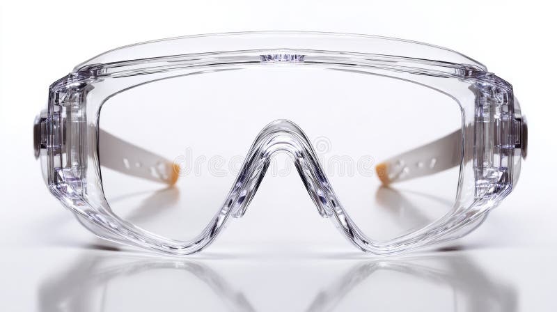 Clear Transparent Protective Safety Goggles with Adjustable Side Straps and Ventilation for ...