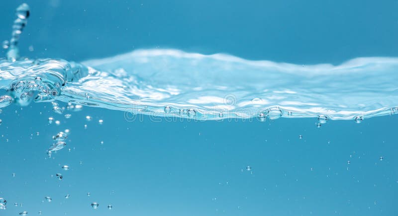 Clear Transparent Water with Air Bubbles Stock Image - Image of wave ...