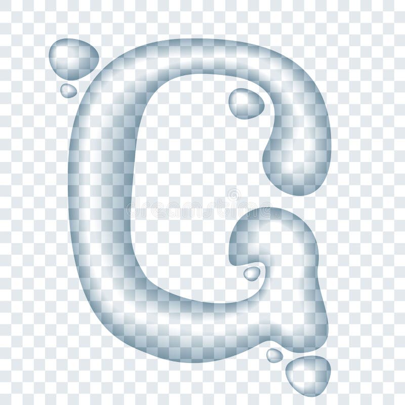 Clear Transparent Water Vector Liquid Typeface. Stock Vector ...