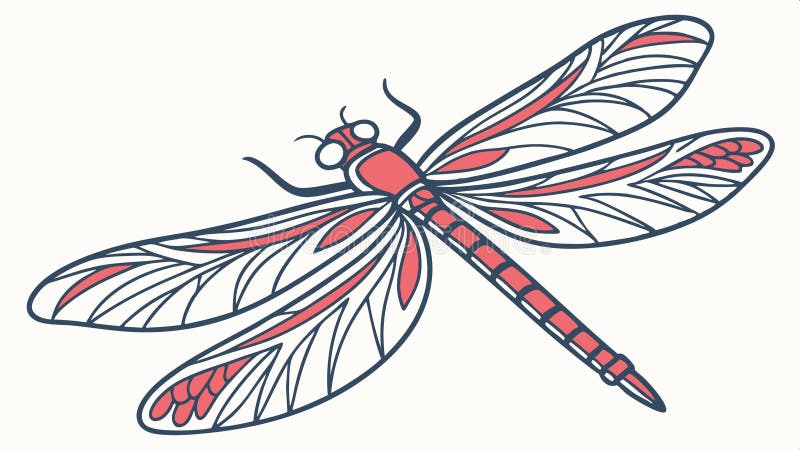 Dragonfly Side View, Insect Vector Design Illustration Graphic ...