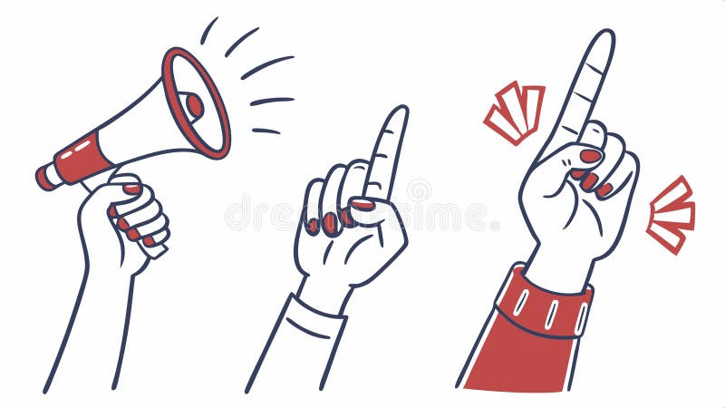 Hand with Pointing Finger, Direction and Guidance for Tutorial and ...