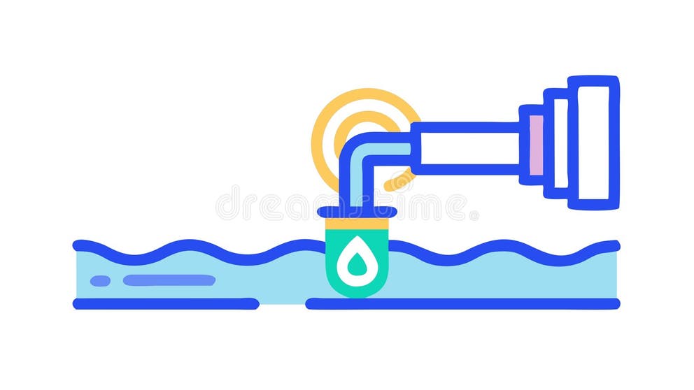 Leaking Water Pipe, Water Conservation Icon, Vector Design Generative ...