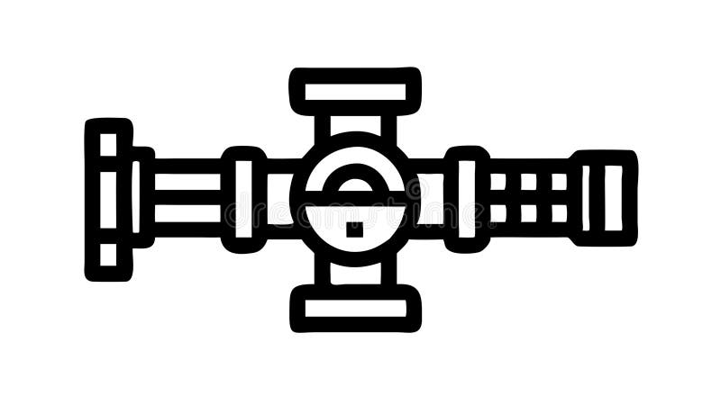 Pipe Joint Connection Industrial Infrastructure Icon, Vector Design ...