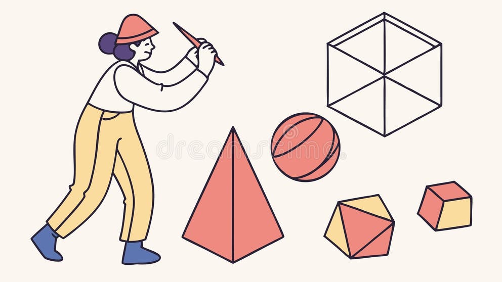 Assortment of Geometric Solids, Education, Math, Conceptual Shapes ...